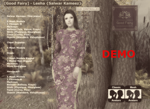 Second Life Marketplace - [Good Fairy] - Leeha {Salwar Kameez} DEMO
